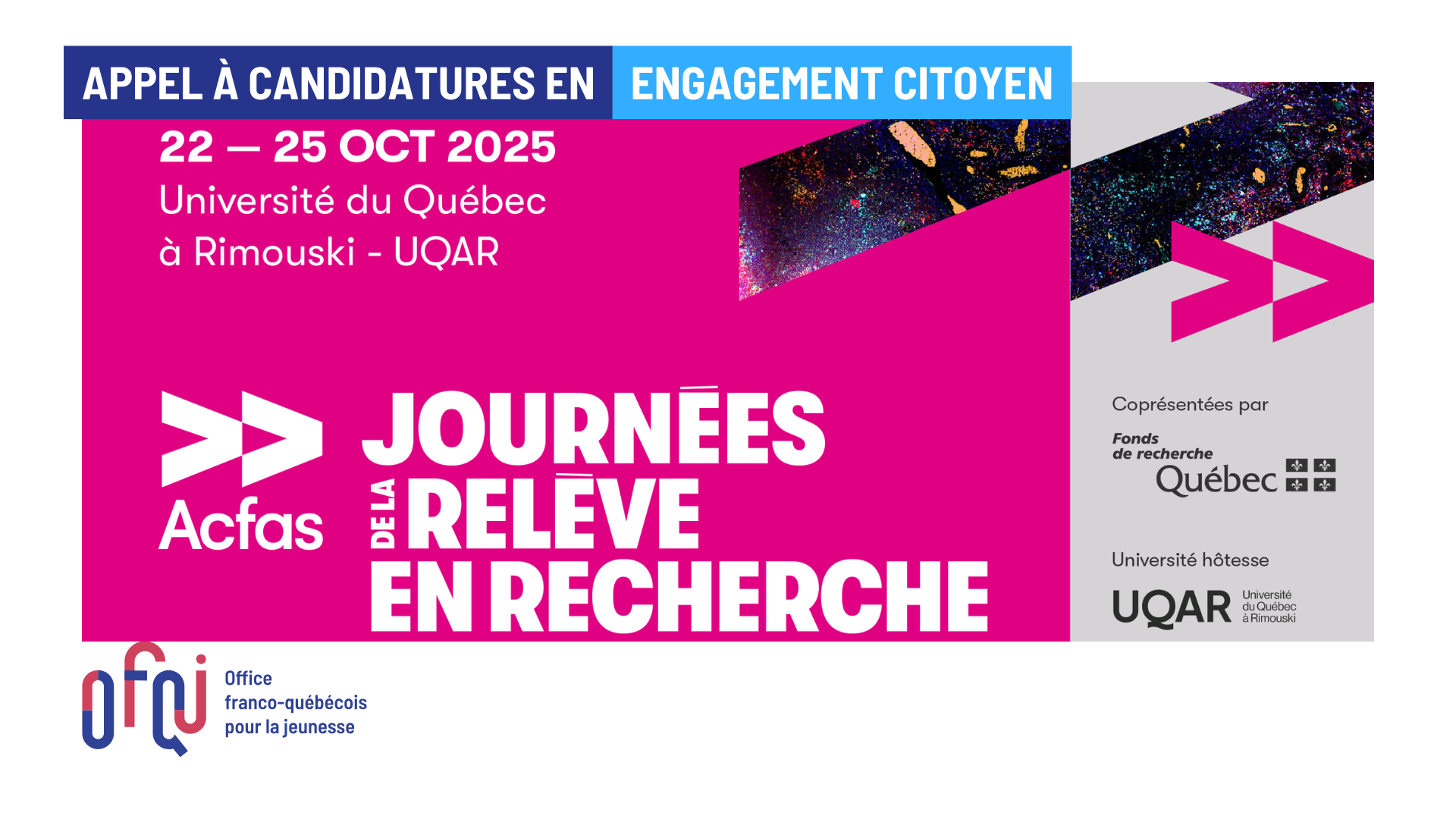 Journées de la relève en recherche de l’Acfas 2025 - OFQJ France